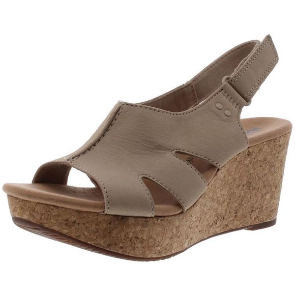 Clarks | Shoes | Clarks Womens Annadel Bari Beige Leather Slingback ...
